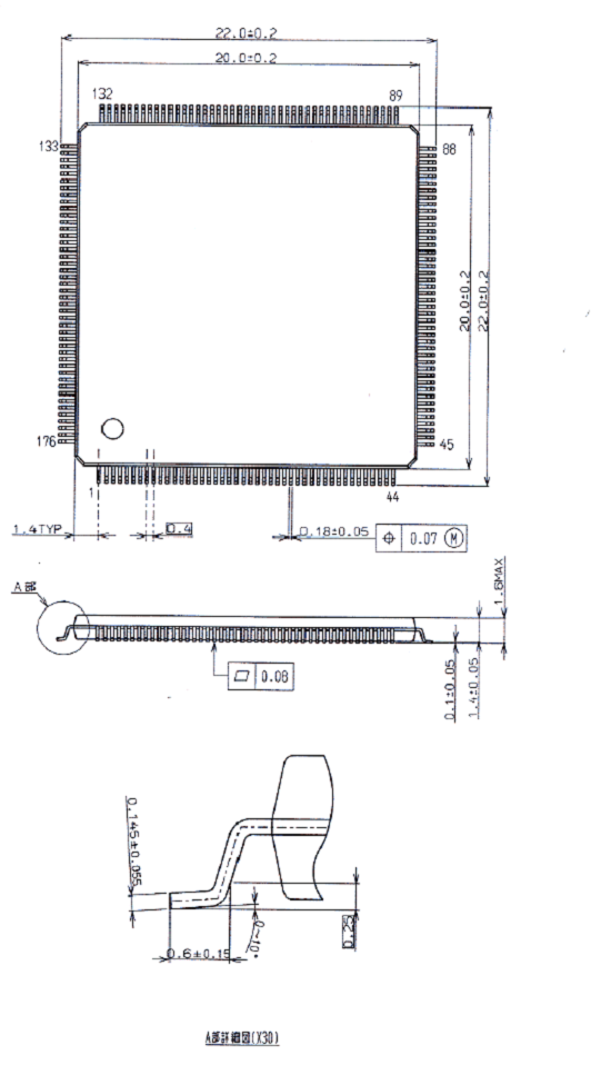 LQFP176-P-2020-0.40D | 封装与包装信息 | 东芝半导体&存储产品中国官网