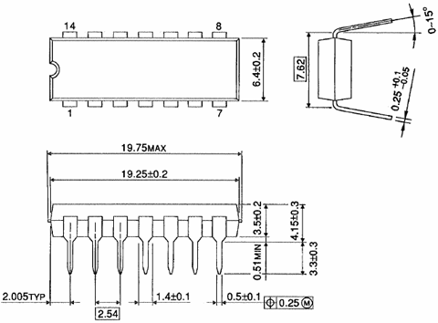 DIP14 | 封装与包装信息 | 东芝半导体&存储产品中国官网