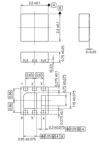 UDFN6B | 封装与包装信息 | 东芝半导体&存储产品中国官网