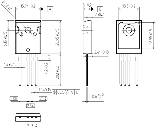 TO-247-4L | 封装与包装信息 | 东芝半导体&存储产品中国官网